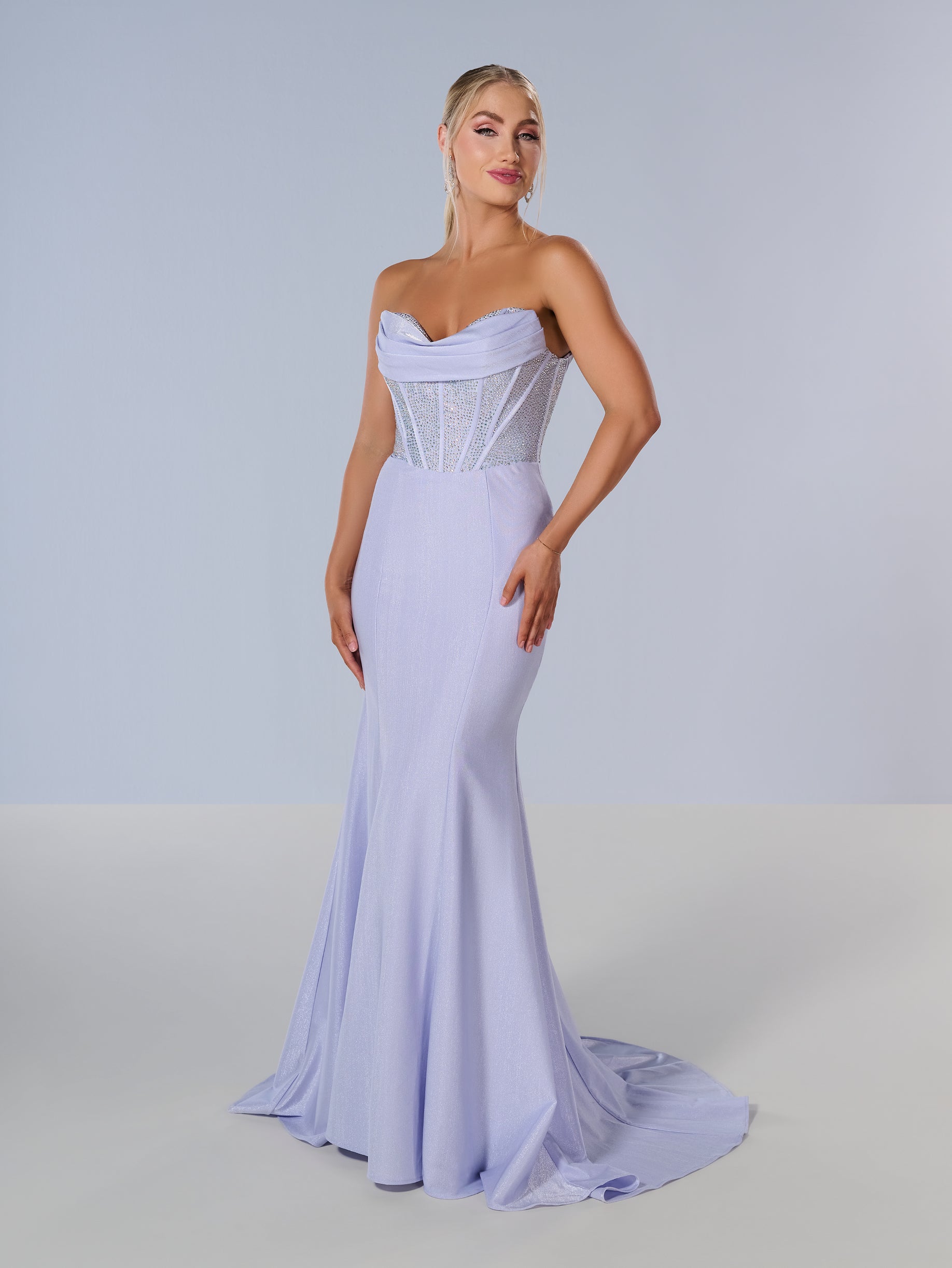 Fitted Off Shoulder Corset Gown by Tiffany Designs 16193 – ABC Fashion