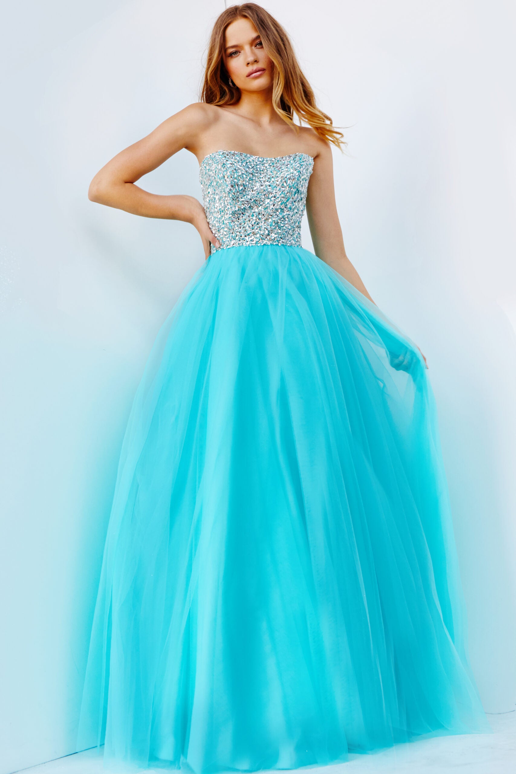 Beaded Strapless A-line Gown by Jovani 52131 – ABC Fashion