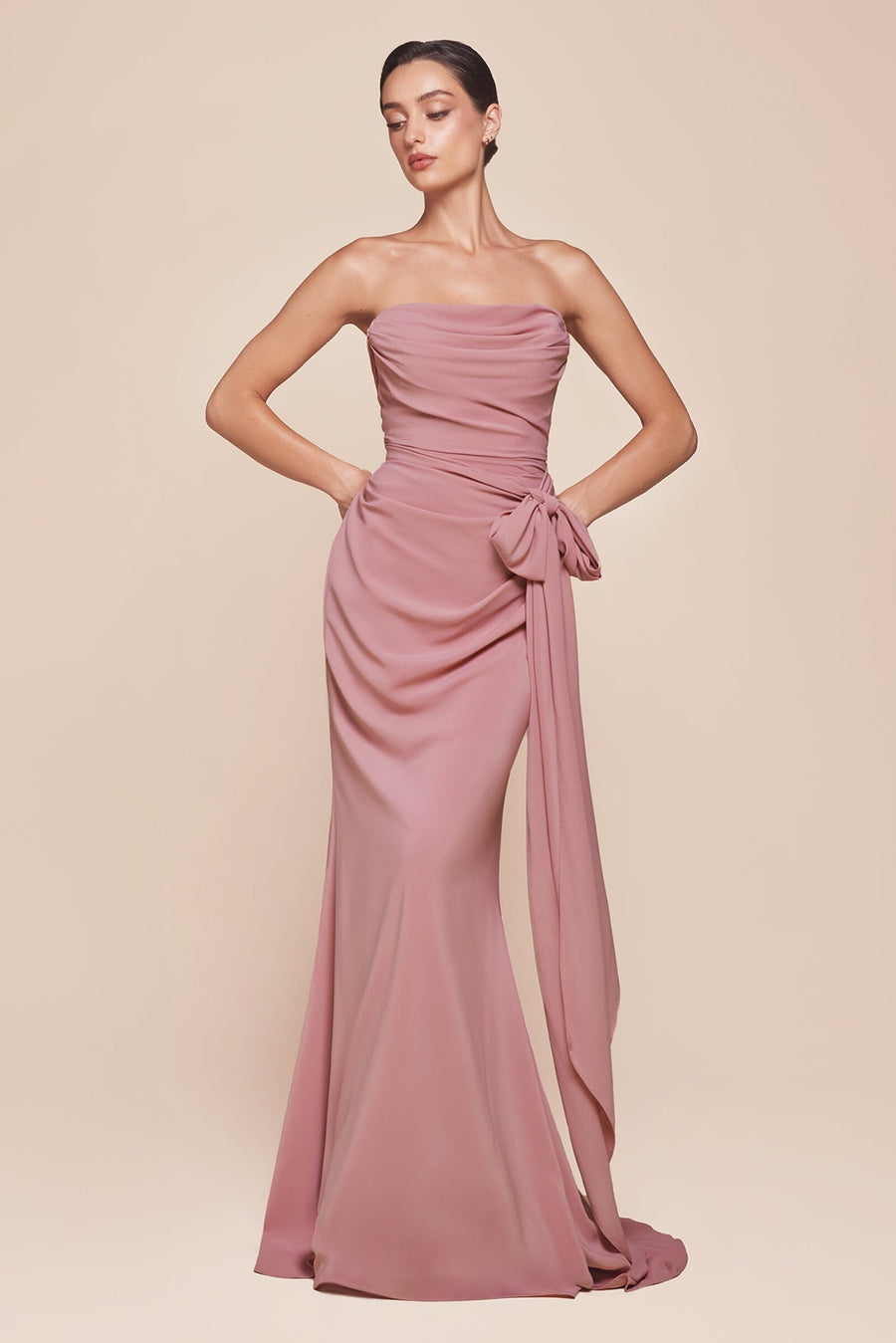 Chiffon Fitted Convertible Gown by Ladivine 7433 – ABC Fashion