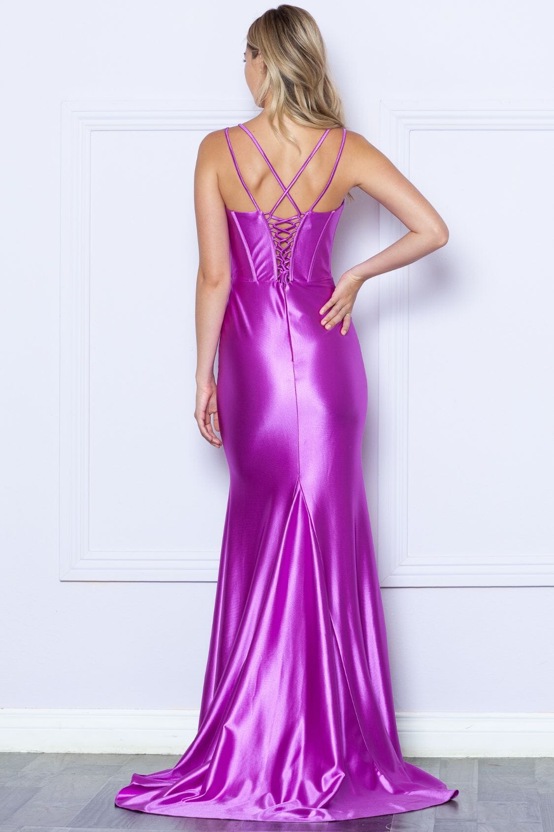 Strappy Back Corset Mermaid Gown by Poly USA 9258 – ABC Fashion