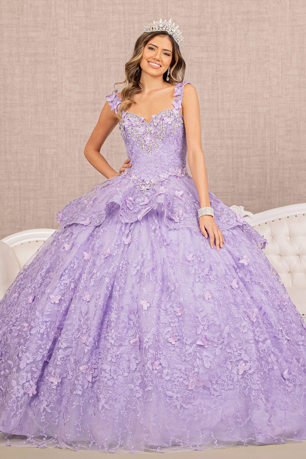 3D Butterfly Sweetheart Ball Gown by Elizabeth K GL3112 – ABC Fashion