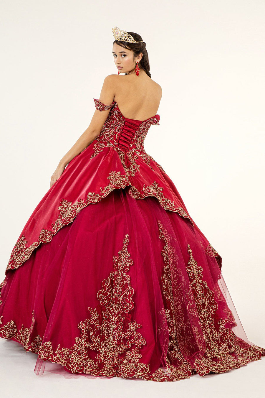 Embroidered Satin Ball Gown by Elizabeth K GL1930 – ABC Fashion