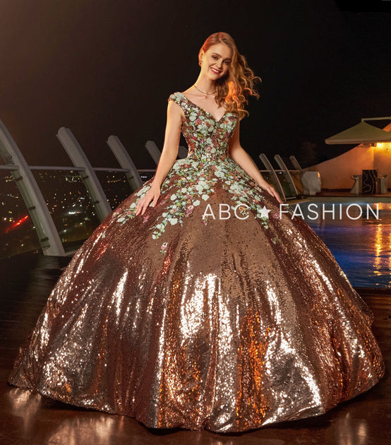 Quinceañera Dresses with Sleeves – Tagged "Brown"– ABC Fashion