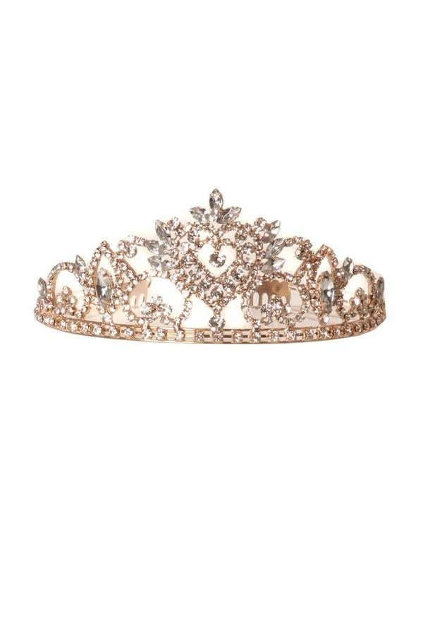 Girls Lovely Rhinestone Heart Tiara with Comb – ABC Fashion
