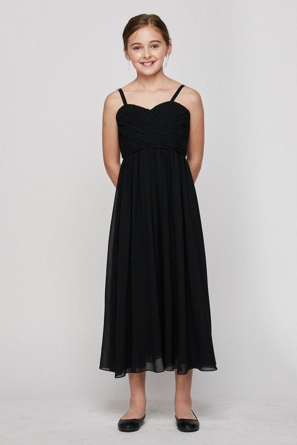 Girls Pleated Long Chiffon Dress by Cinderella Couture 5024 – ABC Fashion