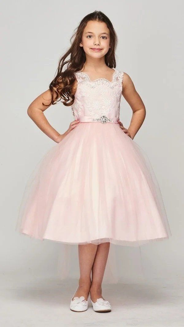 Girls Short Lace Bodice Tulle Dress by Cinderella Couture 5079 – ABC ...