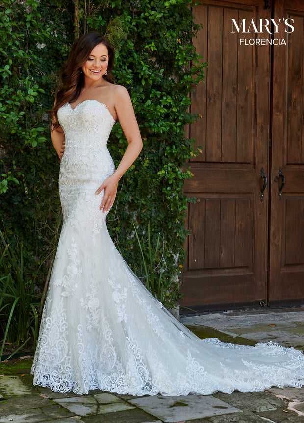 Strapless Beaded Mermaid Wedding Dress